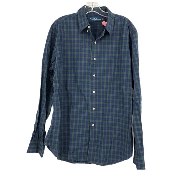 Ralph Lauren | Shirts | Ralph Lauren Bluegreen Plaid Buttonup Shirt Classic Style | Poshmark